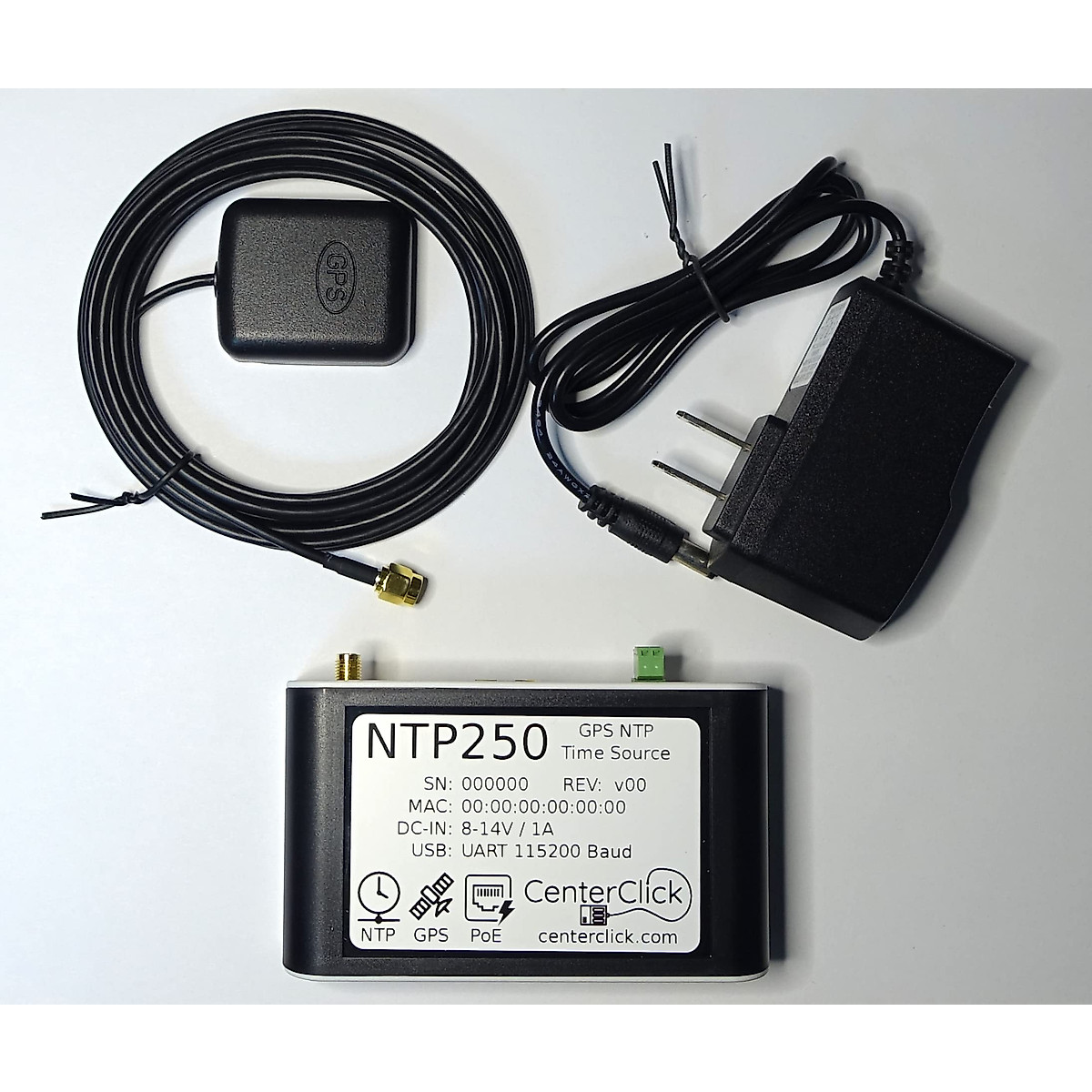 CenterClick NTP250 GPS Based NTP Server Appliance w/PoE