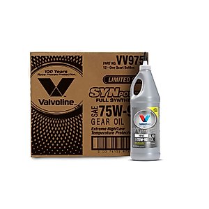 Valvoline SynPower SAE 75W-90 Full Synthetic Gear Oil 1 QT, Case of 12