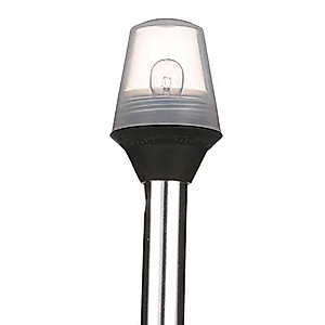 Attwood 7100A7 Stowaway Light with Plug-in Base, 24-Inch-Long Pole, 2-Mile 360-Degree Illumination for Boats Up to 65.6 Feet