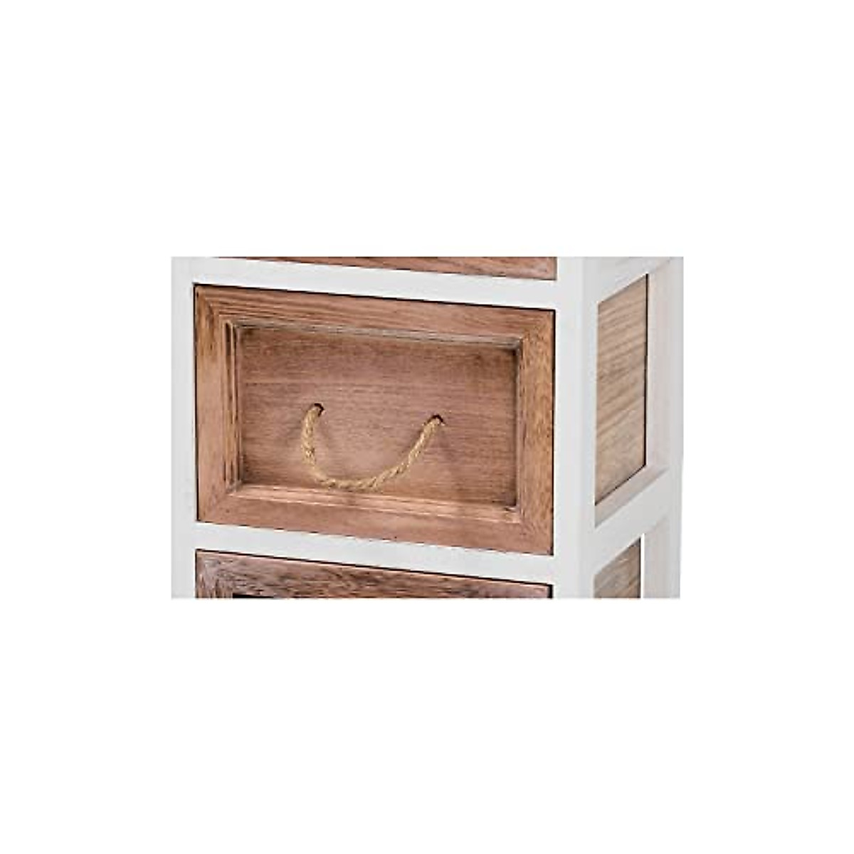 Baxton Studio Palta Modern and Contemporary Two-Tone White and Oak Brown Finished Wood 4-Drawer Storage Unit