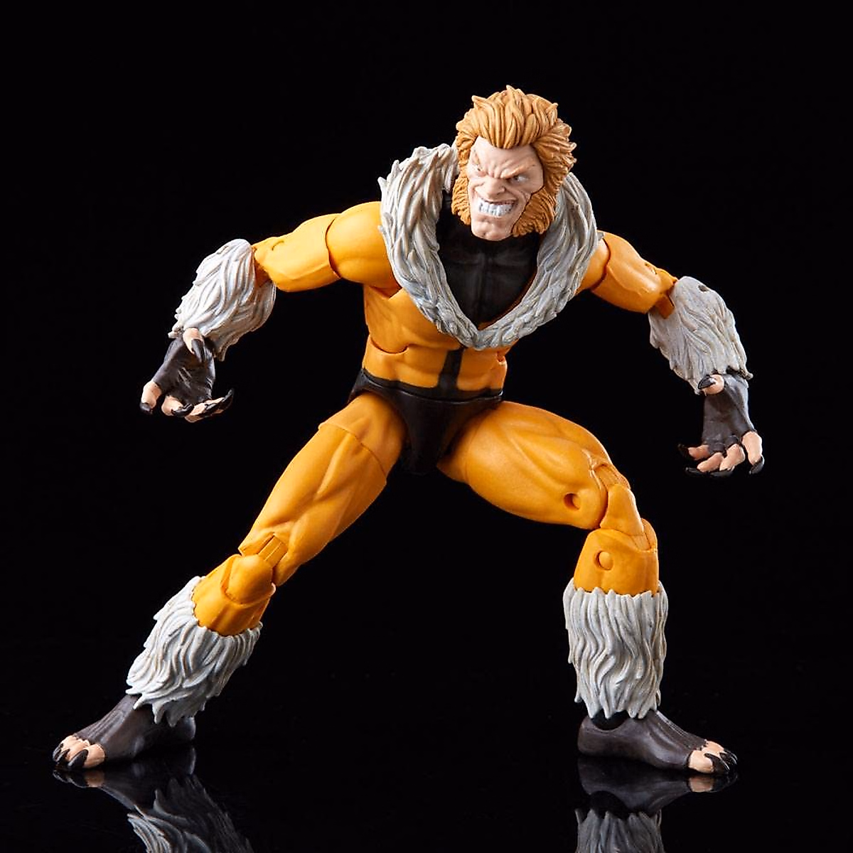 Marvel Legends Series X-Men Sabretooth Action Figure 6-Inch Collectible Toy, 3 Build-A-Figure Part
