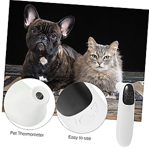 NOLITOY 3 Sets Pet Thermometer Animal Cat Ear Screen Pet Temperature Device Digital Pet Temperature Monitor Pet Ear Pet Screen Thermometer Dog Baby Plastic Forehead Thermometer Chargeable