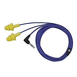 Plugfones Basic Earplug-Earbud Hybrid - Noise Reducing Earphones - Yellow