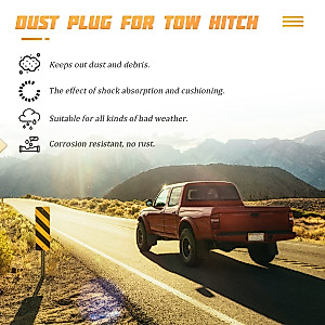 American Flag Metal Trailer Hitch Cover, USA Patriotic Dust Plug, Stainless Steel Flag Emblem Guard for 2 Inch Tow Rear Receivers Square Mouth Protection Cover for Pickup Truck SUV (Red)