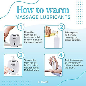 JJ CARE Lotion Warmer w/ 300ml Oil Warmer Pump Bottle, Massage Oil Warmer for Massage Therapy, Lotion Warmer Dispenser Heated, Oil Warmer for Massage, Lotion Bottle Warmer, Massage Oil Warmer Electric