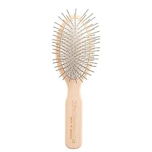 Chris Christensen 35 mm Oval Pin Dog Brush, Original Series, Groom Like a Professional, Stainless Steel Pins, Lightweight Beech Wood Body, Ground and Polished Tips