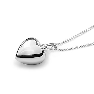 Stimm Silver Heart Necklace, with Chime, Anxiety Relief Stress Relief Jewelry Teens Adults, Fidget Necklace Women