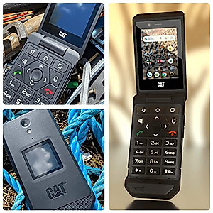 Cat S22 Flip (16GB) 2.8" Touchscreen, Android 11, IP68 Water Resistant, 4G LTE GSM (T-Mobile Unlocked for MetroPCS, Global) (Black)