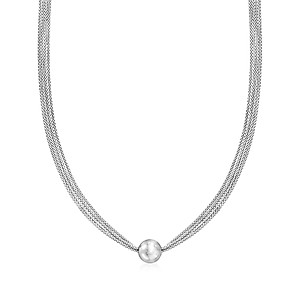 Ross-Simons Italian Sterling Silver Popcorn-Chain Bead Necklace. 18 inches