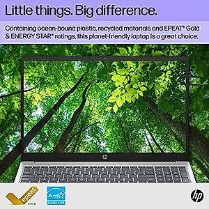 HP 15.6 inch Laptop PC, Processor: 13th Generation Intel® Core™ i7, Graphics: Intel® Iris® Xe Graphicsc, 16 GB DDR4-3200 MHz RAM, 512GB SSD (Silver, 15-fd0099nr)