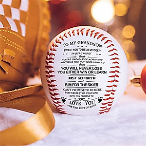 LEMONONSTORE You Will Never Lose,Love You Baseball Gift for Boys, Kids, and Baseball Fans (to My Grandson)