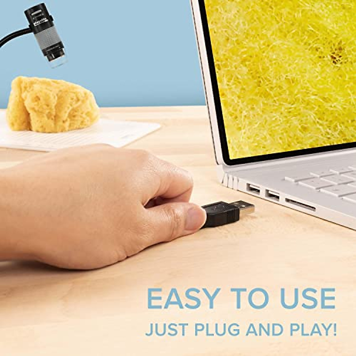 Plugable USB Digital Microscope with 250x Magnification