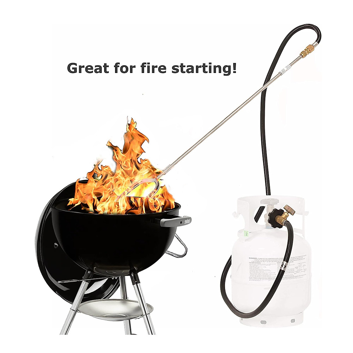 Flame King YSNFS-02 Propane Fire Starter Torch for Firepits, Charcoal Grills, and Wood Oven