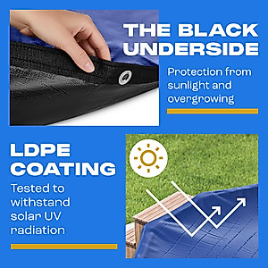 Pool Cover for Oval Pool | 16 x 32-ft |Extra Thick & Durable Above-Ground Pool Cover | Sapphire Series of Premium Cold- and UV-Resistant | Above-Ground Pool Protection | by Yankee