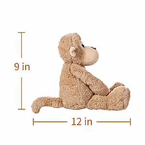 Apricot Lamb Toys Plush Light Brown Monkey Stuffed Animal Soft Cuddly Perfect for Child （Light Brown Monkey,9 Inches）