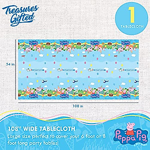 Treasures Gifted Officially Licensed Peppa Pig Birthday Party Supplies - Serves 16 Guests Ultimate Set Peppa Pig Party Supplies, Peppa Pig Decorations, Peppa Pig Backdrop, Peppa Pig Cake Topper & More