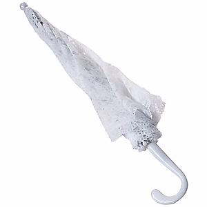 Darice 35058-1 Lace Embroidered Parasol, 32-Inch, White