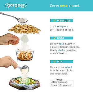 Gargeer Reptile Probiotics. Improve Appetite, Digestion and Boost Immune System. Supplement 10-12 Pounds of Food with Our 2 Oz Bag. Enjoy!