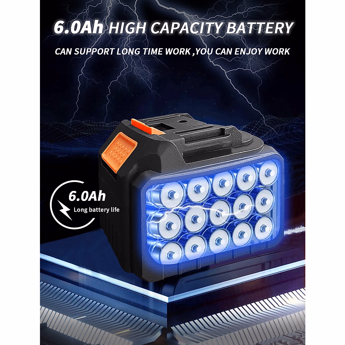 LAGATUNS Cordless Angle Grinder w/21V 6.0Ah Li-Ion Battery & Charger,Brushless Motor, 4-1/2'' Blade, Quick-Change Wheel Guard, 2-Position Handle, US Warranty (Renewed)