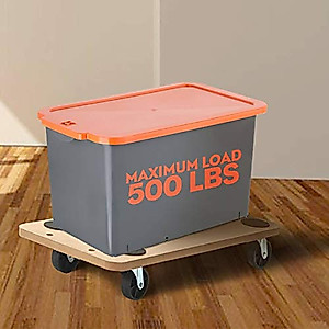 Factorduty 2 Pack of 23 X 11.5 Rectangle Wood Platform Dolly Dollies Furniture Dolly Mover Carrier Dolly Cart 500-LB Load Rating 3 Inch Wheel Pack of 2