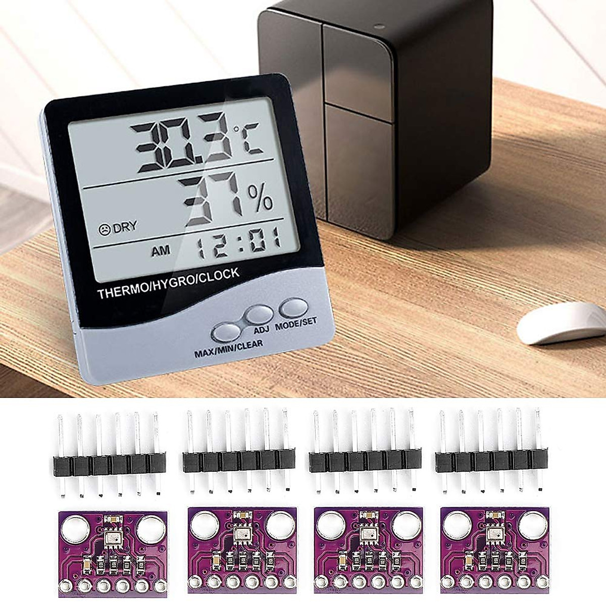 Jeanoko GY‑BMP280‑3.3 Atmospheric Pressure Sensor Electronic Components BME280 Sensor Module for High Accuracy Test