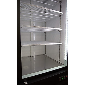 Commercial Grade 1 Glass Door Merchandiser Refrigerator | Fog Resistant Glass | 23 Cu. Ft. | 4 Adjustable Shelves | 28.4" x 31.9" x 82.625”