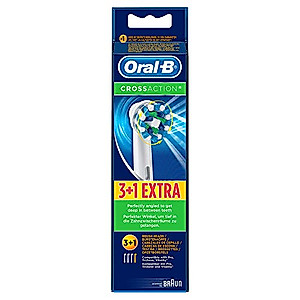 Oral B Cross Action Electric Toothbrush Replacement Brush Heads Refill, 4Count