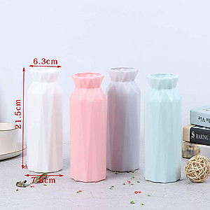 Ceramic Look Plastic Vase Creative Plant Vase Without Flower 4 Pcs Ceramic Look Plastic Vase Unbreakable Vase for Flowers Plastic Vases