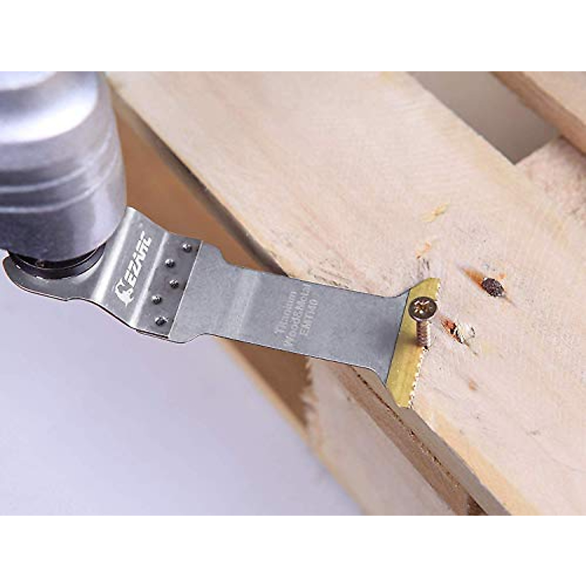 EZARC Titanium Oscillating Multitool Blades Extra-Long Power Cut Saw Blades Fast Cutting for Wood, Metal and Hard Material, 3-Pack