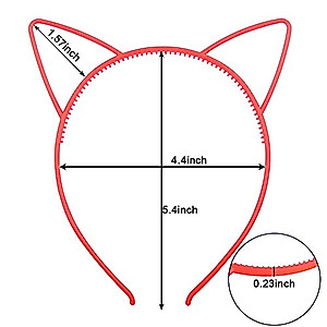 Suyegirl Cat Ear Headbands for Girls, 6 Pcs Glow Dark Headbands For Women, Halloween Hair Accessories for Women, Hair Hoop Tiara for Party Cosplay