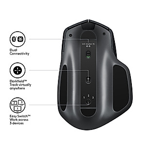 Logitech MX Master 2S Mouse Graphite, wireless, 910-005139 (Graphite, wireless)