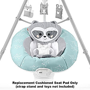 Ele Toys Replacement Part for Fisher-Price Baby Raccoon Cradle 'n Swing - GWD44 ~ Replacement Cushioned Seat Pad ~ Blue Model, 12.0 ounces