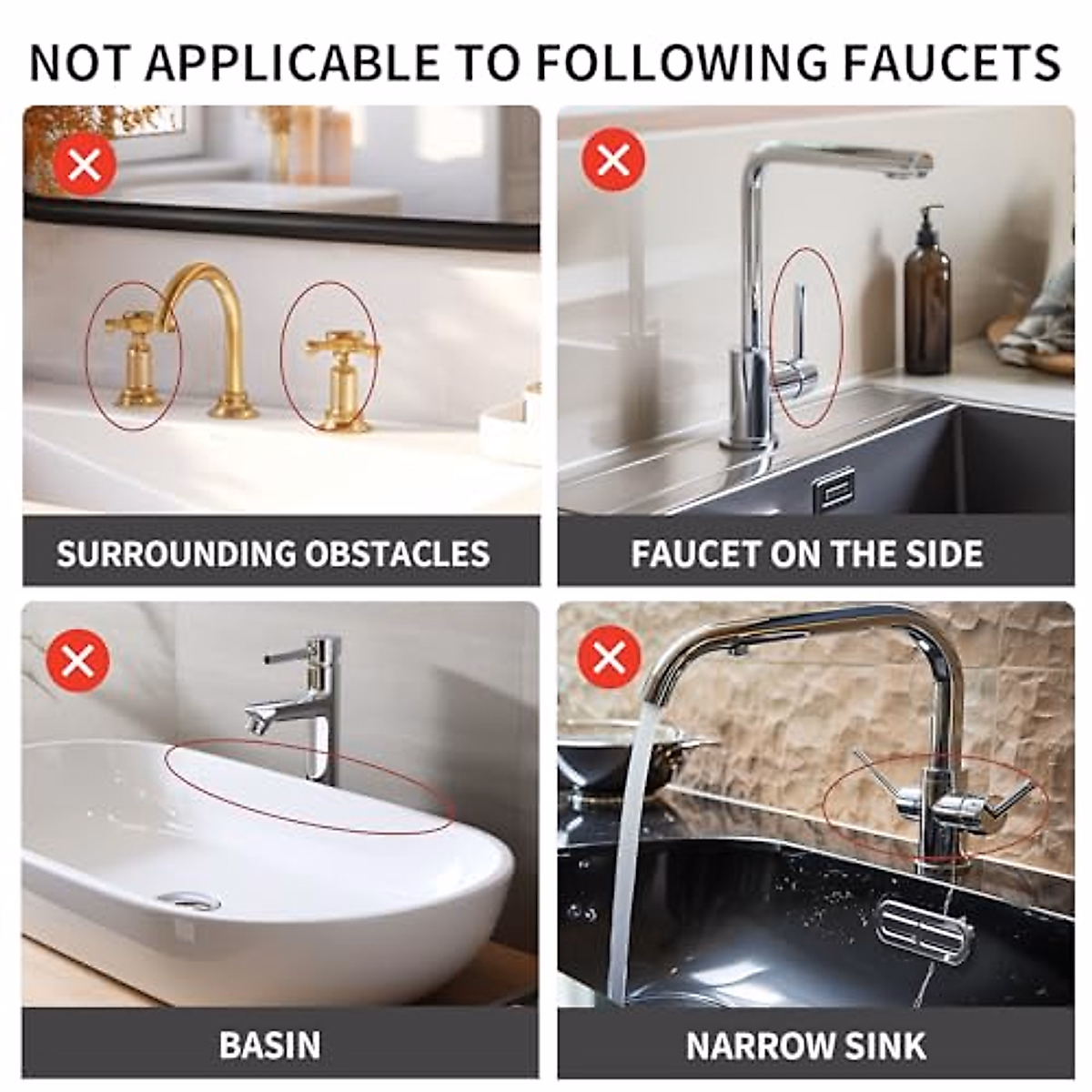 Kitchen Sink Splash Guard, Silicone Draining Mat Kitchen Faucet, 90° Foldable Design to Accommodate a Variety of Sink Countertops Black (17* 5.9)