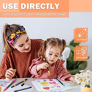 24 Colors Acrylic Paint Pens, Dual Tip Acrylic Paint Markers with Brush Tip and Fine Tip, Acrylic Pens for Rock Painting, Wood, Canvas, Stone, Glass, Ceramic,DIY Crafts Making Art Supplies