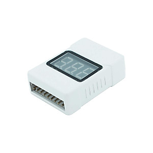 DEVMO RC Lipo Battery Low Voltage Tester Checker 1S-8S Buzzer Alarm with LED Indicator