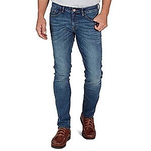 Weatherproof Vintage Men's Jeans | Super-Soft Denim Jeans | Stretch Jeans for Men | Blue & Black Jeans for Men | Slim Fit Jeans | Dark Blue Jeans for Men | Size 32W x 32L