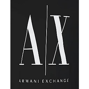 A|X ARMANI EXCHANGE mens Icon Graphic T-shirt T Shirt, Black, Medium US