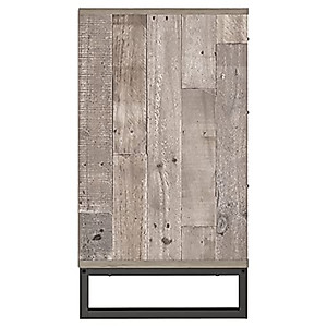 Signature Design by Ashley Neilsville Industrial 3 Drawer Chest of Drawers, Whitewash