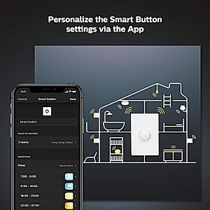 Philips Hue Wireless Smart Light Switch Button, White - 1 Pack - Portable and Battery Powered - Smart Home Control - Requires Hue Bridge - Easy, No-Wire Installation