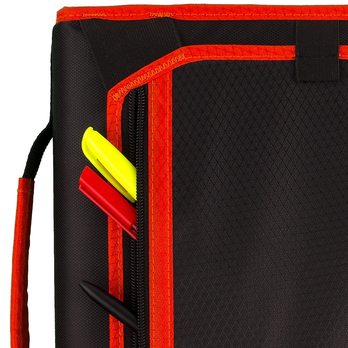 Five Star Zipper Binder, 2 Inch 3-Ring Binder for School, Expansion Panel, 580 Sheet Capacity, Red/Black (29052CE8)