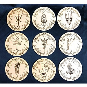 Handmade Large Wooden Map Compatible with Hobbits and Middle Earth Map LOTR | Set of coasters | Map Gift Idea| Decor Map | Gift Idea Fantasy Map | Gift for Him | Gift for Her