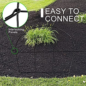 ZENY Decorative Garden Fence Garden Edging 35 Pack 50 Ft Long 18 Inch High Rustproof Landscape Iron Wire Border, Folding Patio Fences Flower Bed Fencing, Animal Barrier