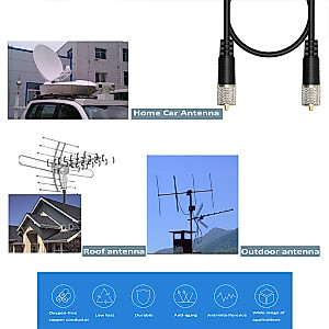 RFAdapter RG8x Jumper Cable, 2 Pack 2ft CB Coax Cable PL259 UHF Connector 50 ohm Low Loss for Ham Radio, Antenna Analyzer, Dummy Load and SWR Meter