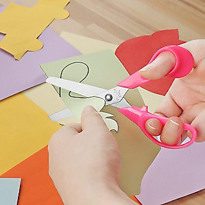 Uaugulft 5” Kid Scissors, Safety Child Scissors with Stainless Steel Blunt Tip Blades and Ergonomic Handle, Great for School and Classrooms, Multiple Colors, 30 Pack