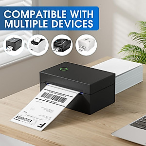 MaxGear 4" x 6" Direct Thermal Labels, 500 Fanfold Labels, for Shipping & Mailing, Perforated White, Commercial Grade with Permanent Adhesive, Compatible with Most Thermal Printers,1 Stack