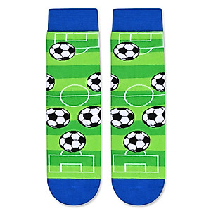 HAPPYPOP 7Th 8Th 9Th Birthday Gift Ideas For Boys - Kids Novelty Socks, Soccer Gifts For Kids Boys, Gifts For Soccer Lover, Kids Soccer Socks