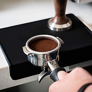 watchget Espresso Tamping Mat, Coffee Tamper Mat, Black Silicone Food Grade Pad, 8Inch X 6Inch Coffee Tamp Station, Espresso Accessory, Waterproof and Heat Resistant