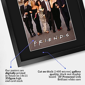 HWC Trading Framed 11" x 14" Print - Friends TV Show Poster Signed Gift Mounted Printed Autograph Gifts Photo Picture Display
