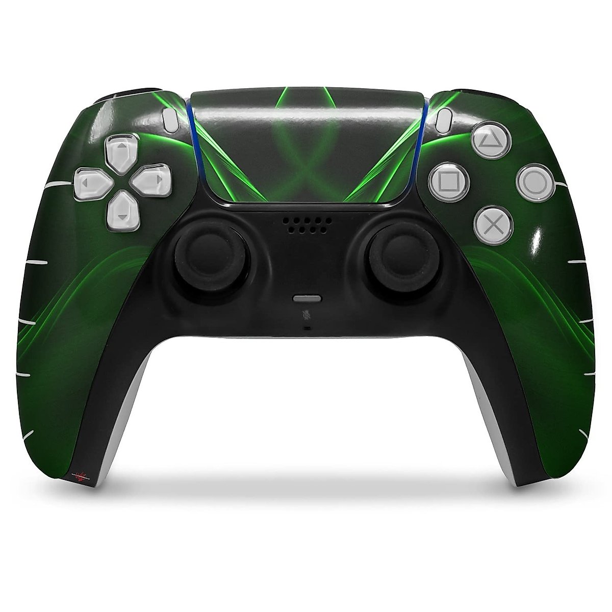 WraptorSkinz Skin Wrap compatible with Sony PS5 DualSense Controller Abstract 01 Green (CONTROLLER NOT INCLUDED)