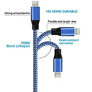 Fast Charger iPhone Cable,iPhone 14 Charger Fast Charging Cable [Apple MFi Certified] 2Pack 10FT iPhone Fast Charger,USBC to Lightning Cable for iPhone 14/14 Plus/13/12/11/Pro Max/MiNi/XS,iPad,AirPods